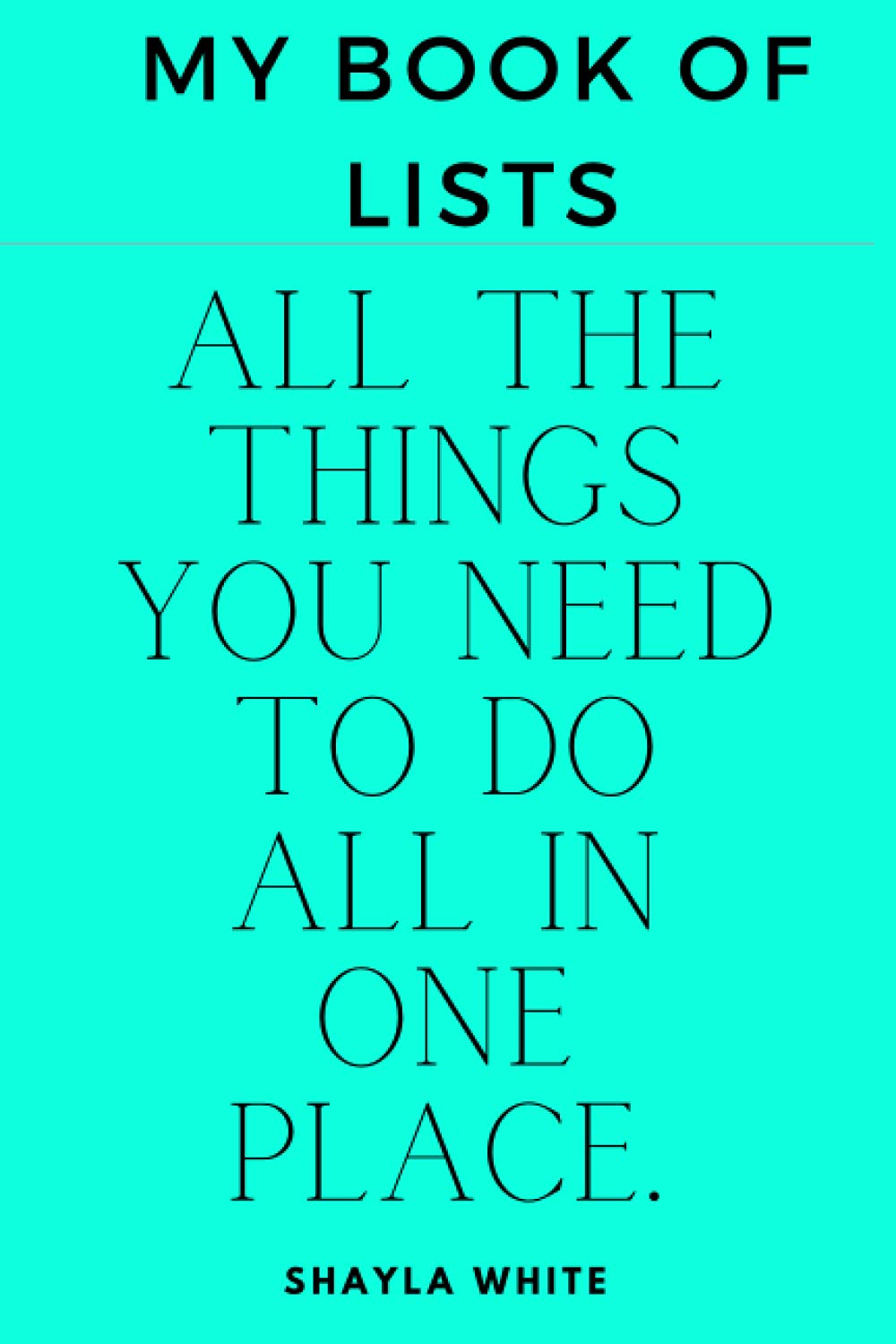 Amazon.com: My Book of List: All your list in one place.: 9798457785052 ...