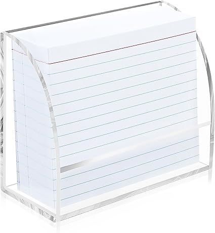 Amazon.com: Index Card Display Stand 4x6 Acrylic Card Holder for Desk ...