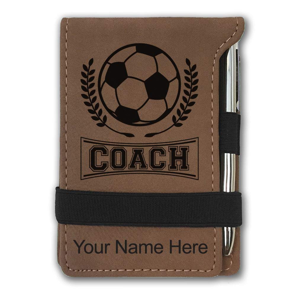 Amazon.com : LaserGram Mini Padfolio with Notepad and Pen, Soccer Coach ...