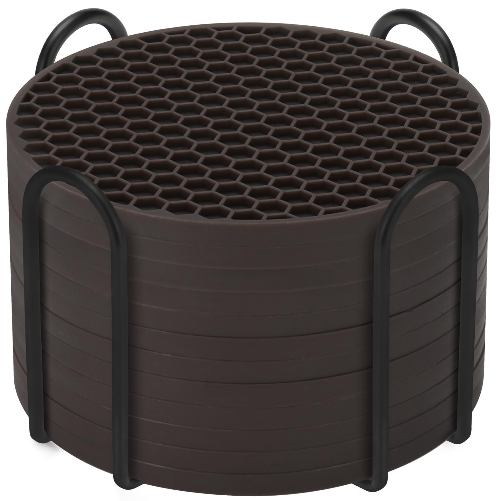 Amazon.com: Silicone Coasters Set of 12 with Holder,Coasters for Drinks ...