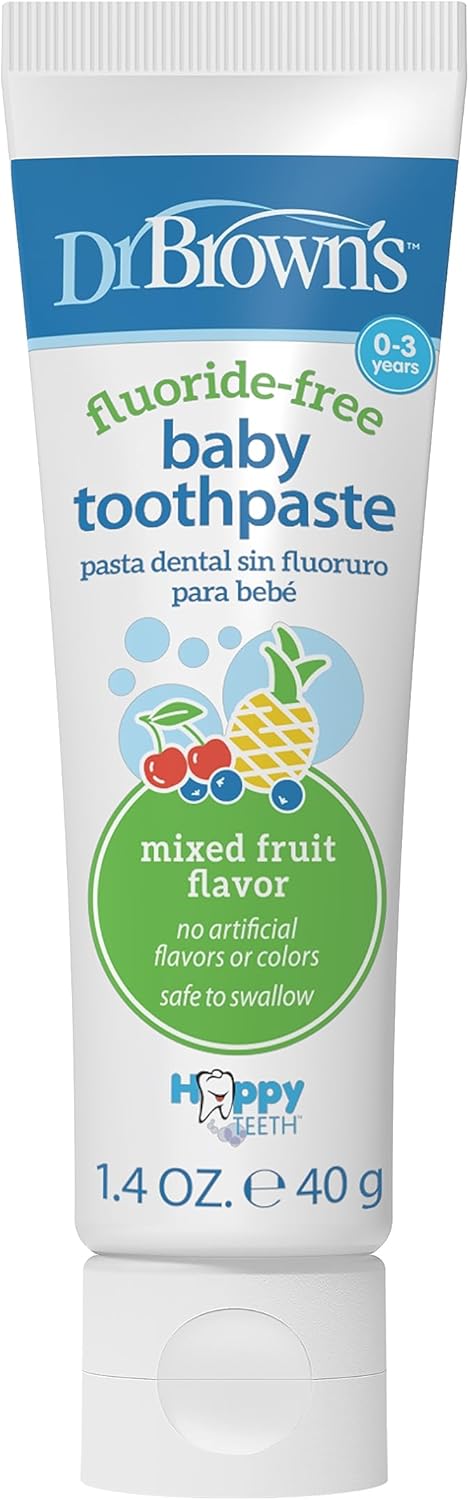 Amazon.com: Dr. Brown's Fluoride-Free Baby Toothpaste,Infant & Toddler ...