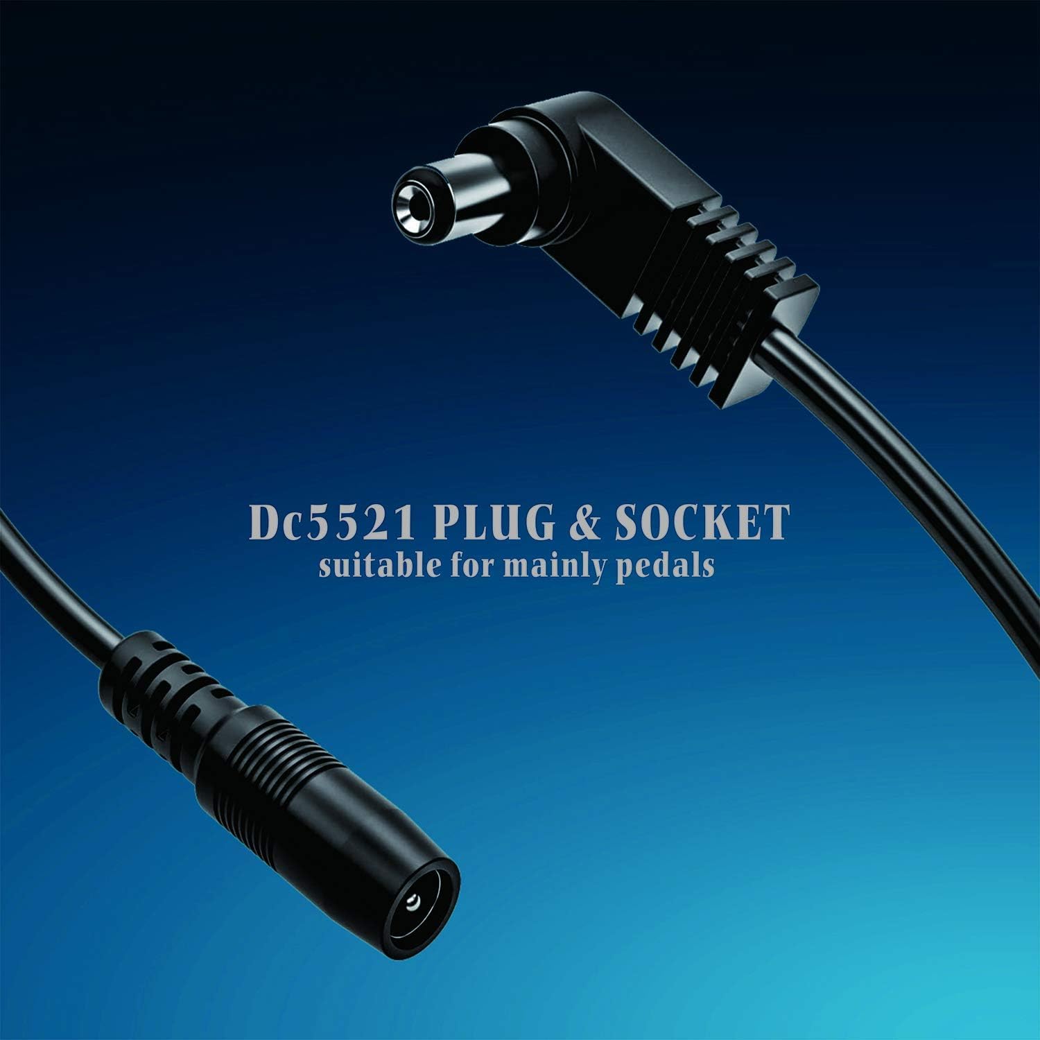 Snapklik.com : DC 5-Way Right Angle Plug Daisy Chain Power Cable Guitar ...