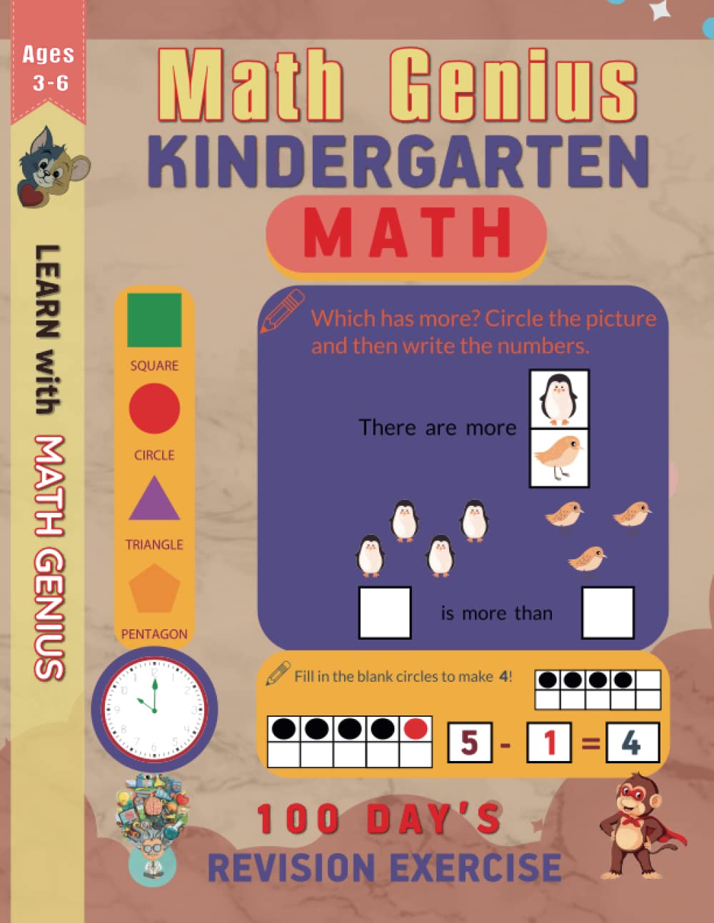 Math Genius Kindergarten Math Workbook.: Kindergarten Math Exercise ...