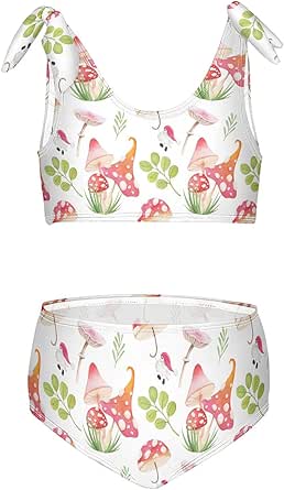Amazon.com: UMIRIKO Toddler 2 Pieces Bikini Set Cute Frog Mushroom ...