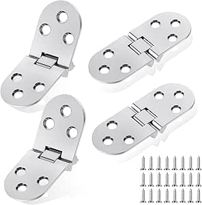 Giantree Folding Flip Hinge, 4Pcs Zinc Alloy Tray Hinge Sewing Machine ...