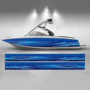 Amazon.com - 2 PCS-236.2x22.8 Inch Abstract Hexagon Design Boat Sticker ...