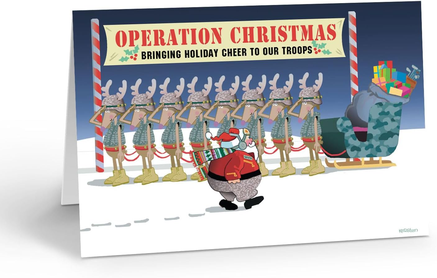 Amazon.com: Stonehouse Collection Military Christmas Cards, 12 ...
