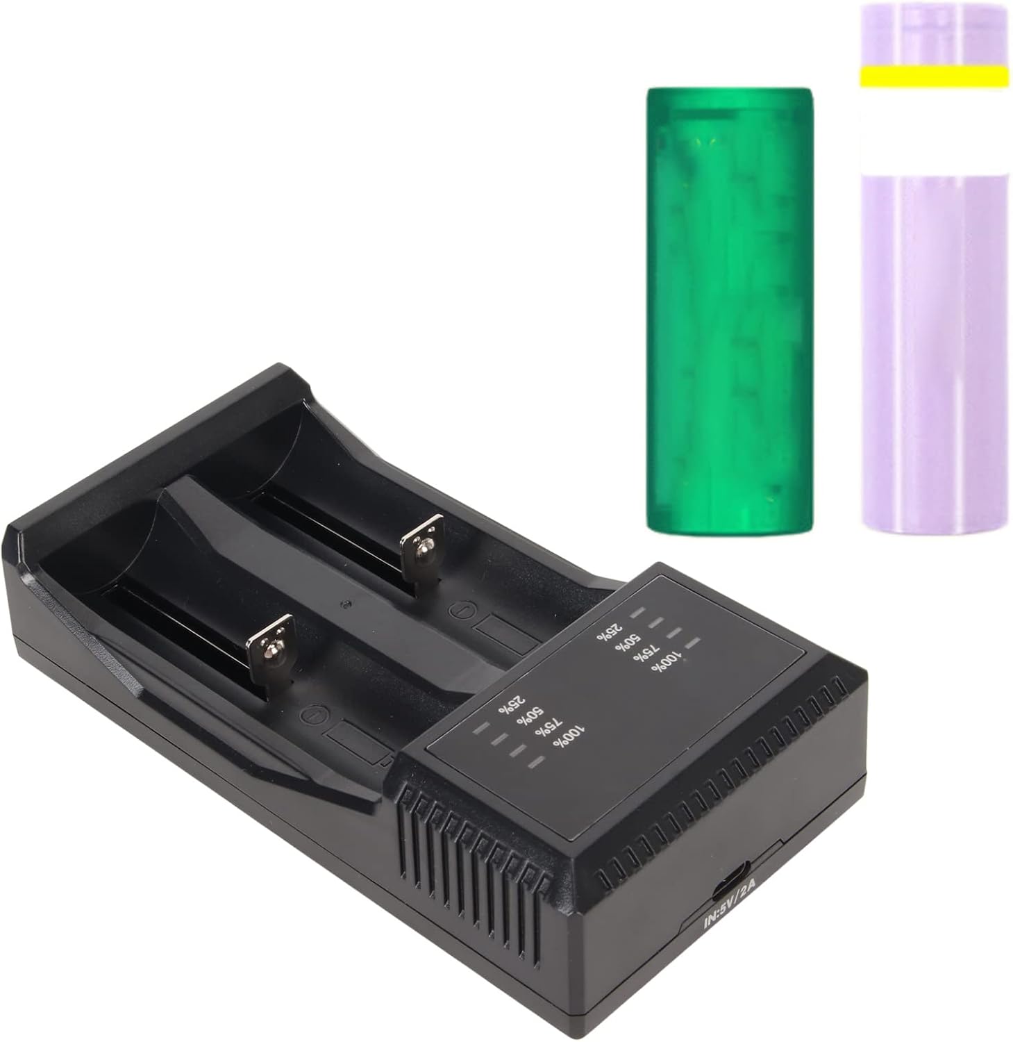 Universal Smart Battery Charger, 2 Slots Battery Charger with 3 Gears ...