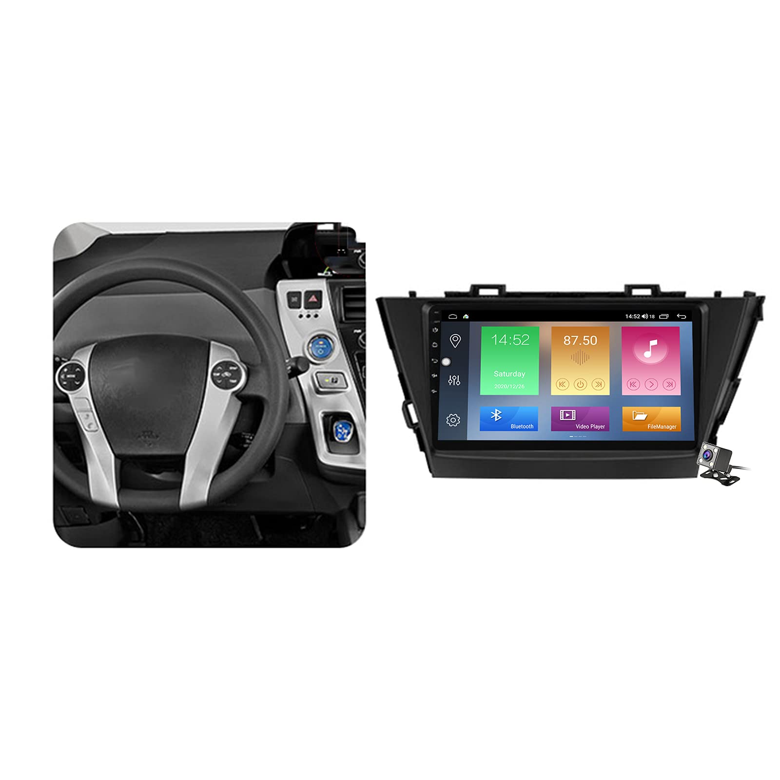 Buy Buladala Android 10 Car GPS Navigation Multimedia Radio 9 Inch QLED ...