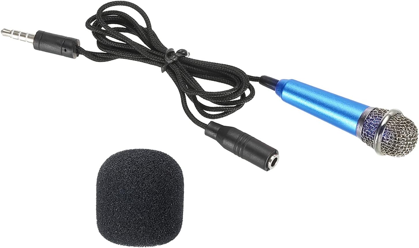 PATIKIL Mini Microphone Portable Vocal Microphone Blue for Voice ...