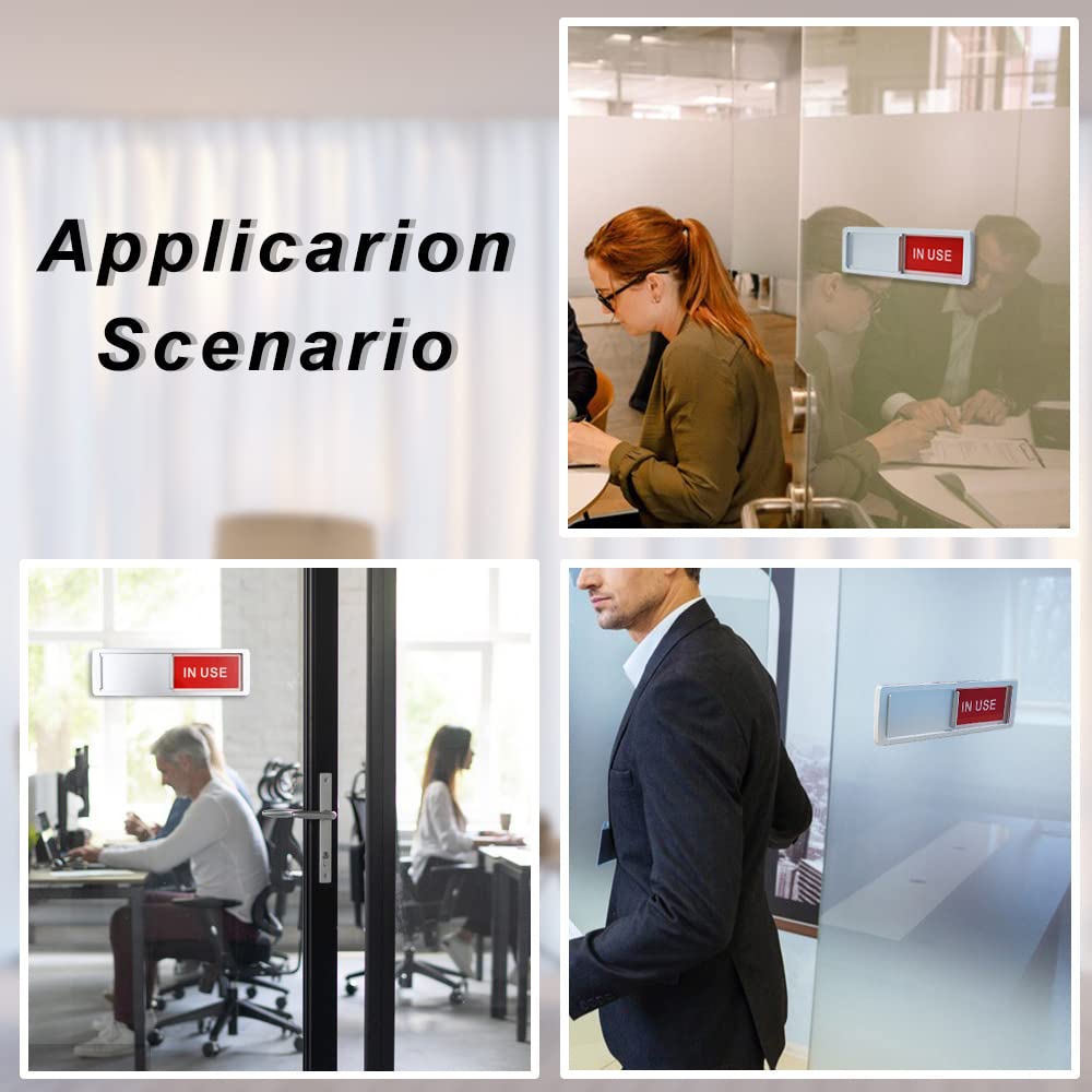 Snapklik.com : 2 Pieces Vacant In Use Sign, Slider Door Indicator Sign ...