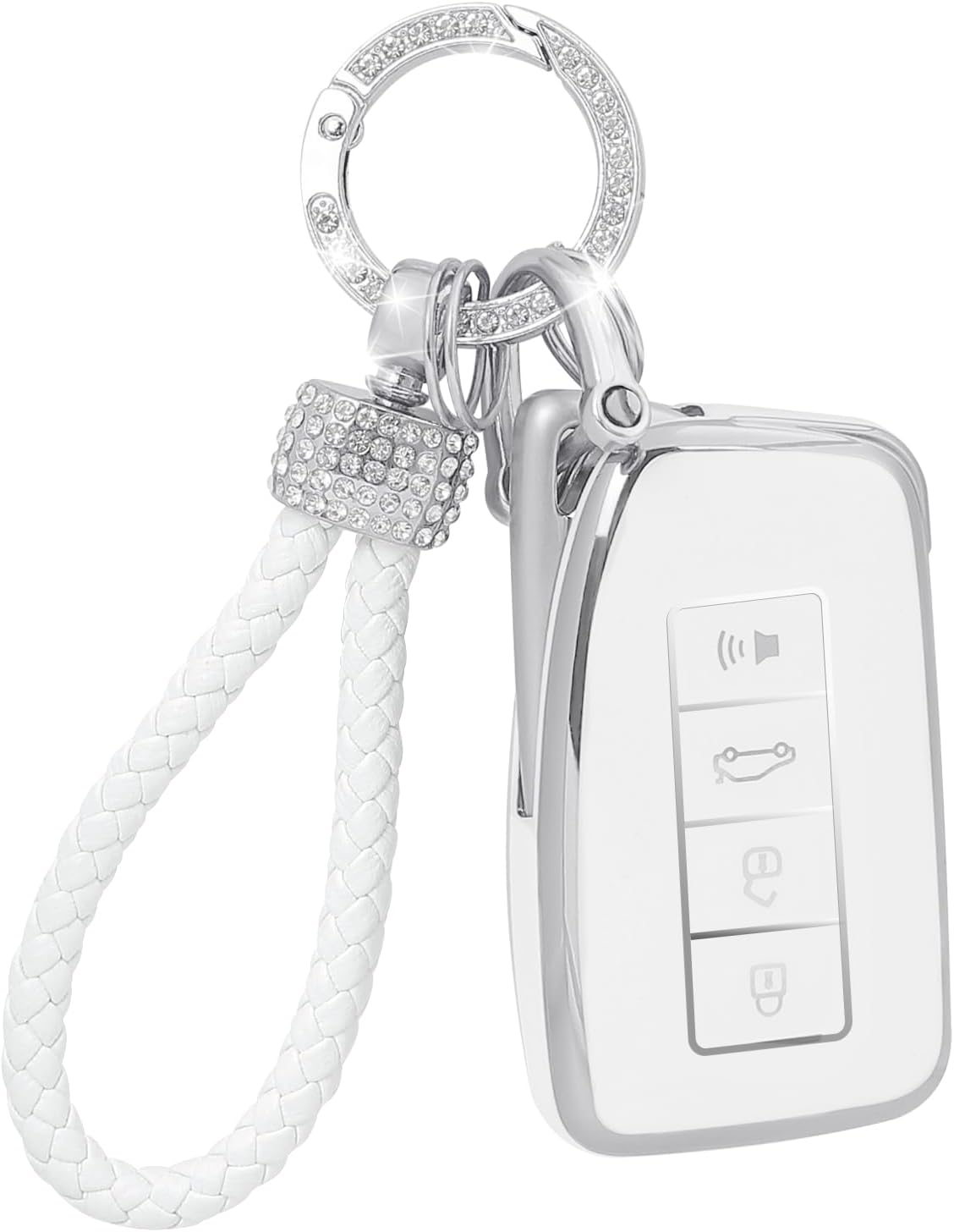 Amazon.com: COGEEK Compatible with Lexus Key Fob Cover & Bling Lanyard ...