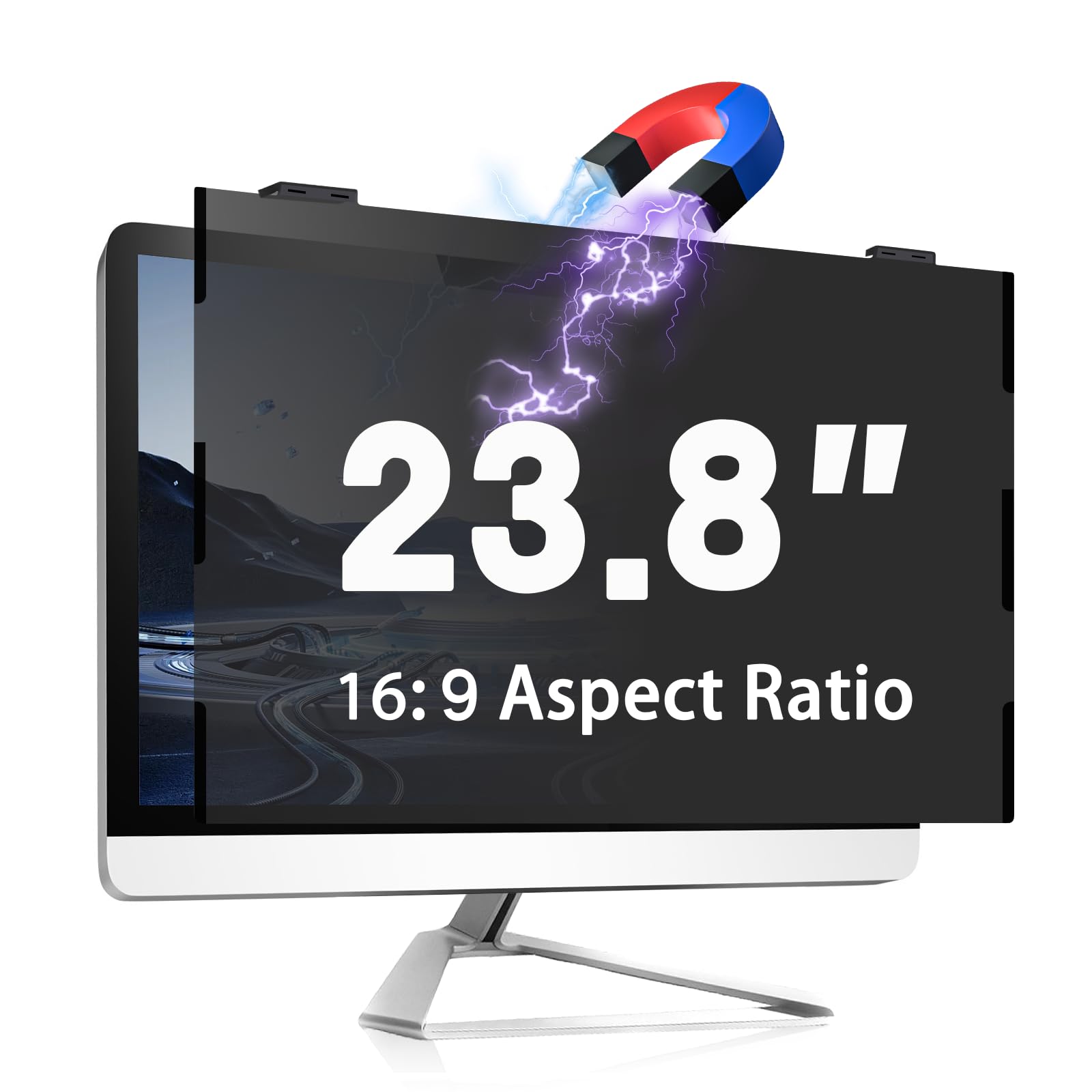 Amazon.com: JEAPKA Magnetic 23.8 Inch Computer Screen Privacy Shield ...