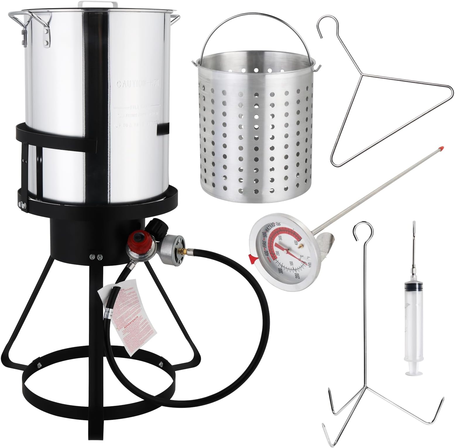 Amazon.com: 30QT Turkey Deep Fryer & 10QT Fish Fryer Kit w/Baskets ...