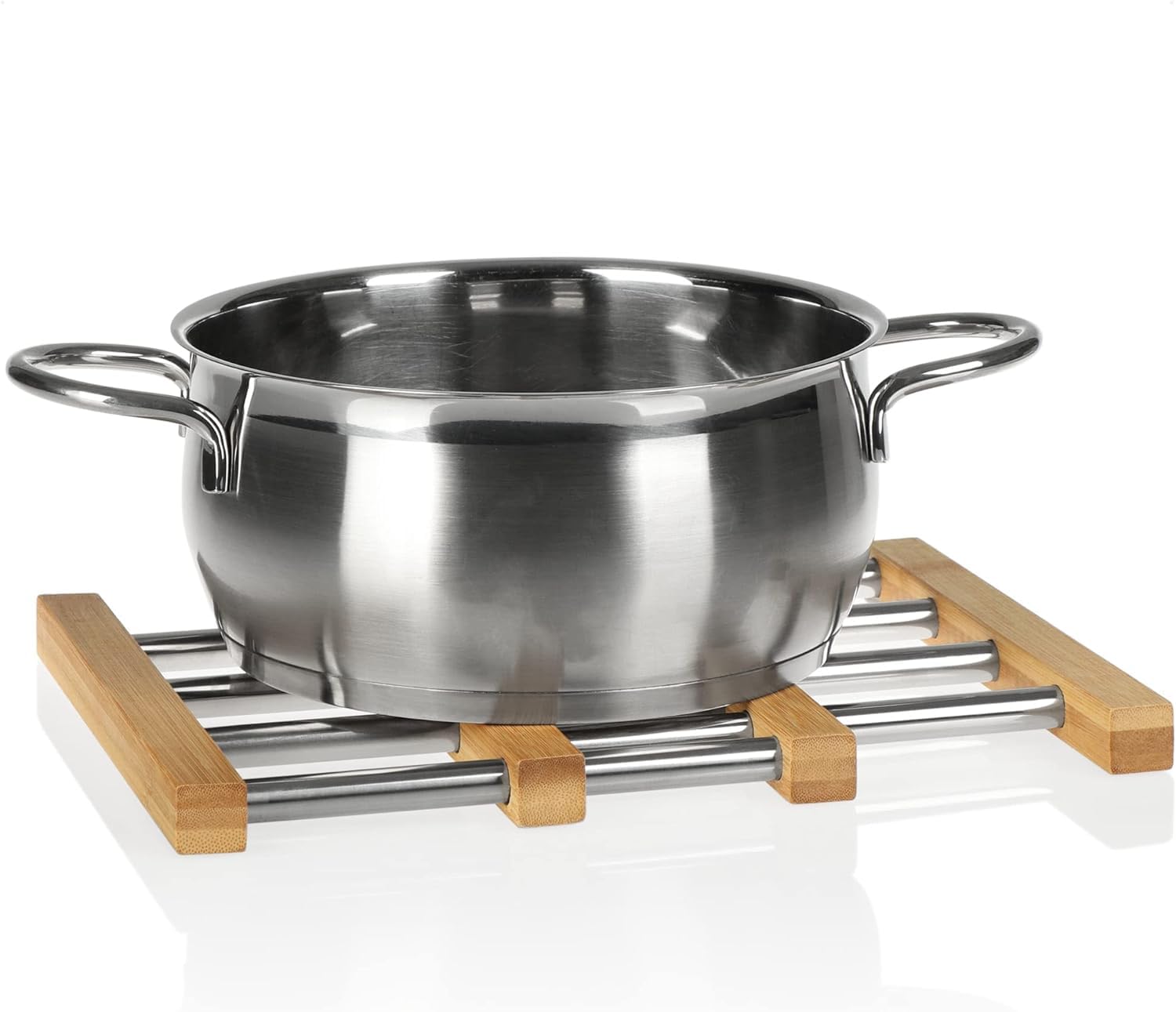 Buy Cyrox Extendable Bamboo and Stainless Steel Trivet for Kitchen ...