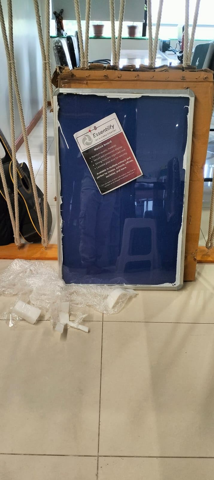 Essentiify 2x3 Feet Notice Board with Glass Door, pin Board/Soft Board ...