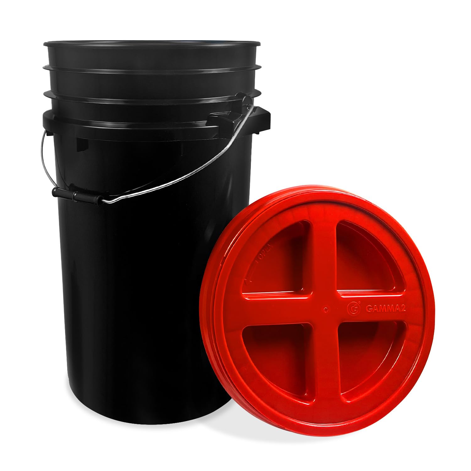 Amazon.com: ePackageSupply, 7 Gallon Black Bucket with Red Gamma Screw ...