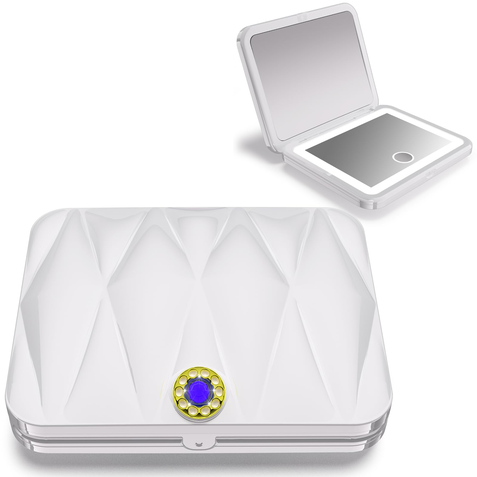 Portable Compact Mirror Mini Pocket Mirror Rechargeable Travel Mirror ...