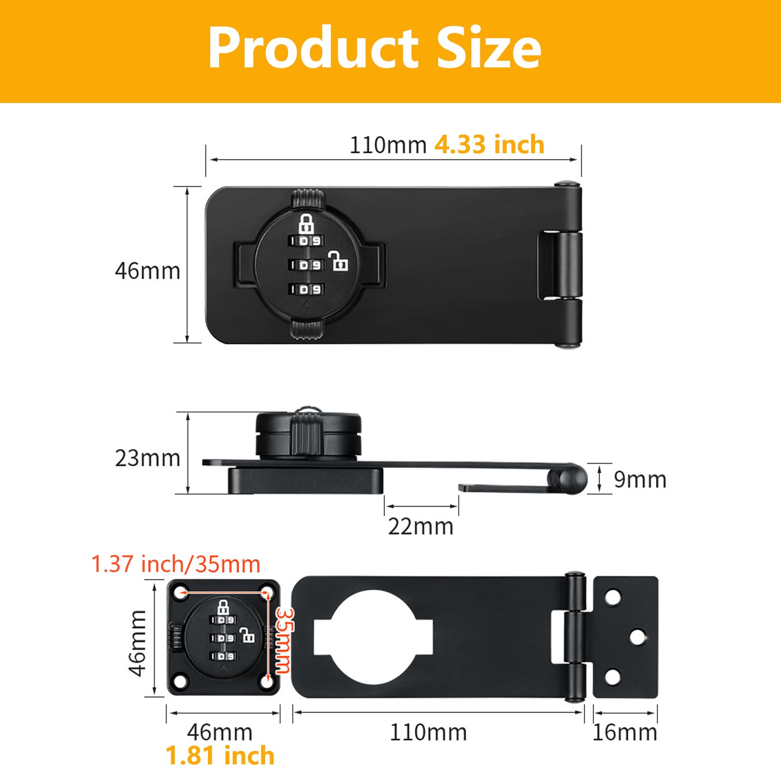 Snapklik.com : Bifold Door Lock - White Sliding Closet Locks For Double ...