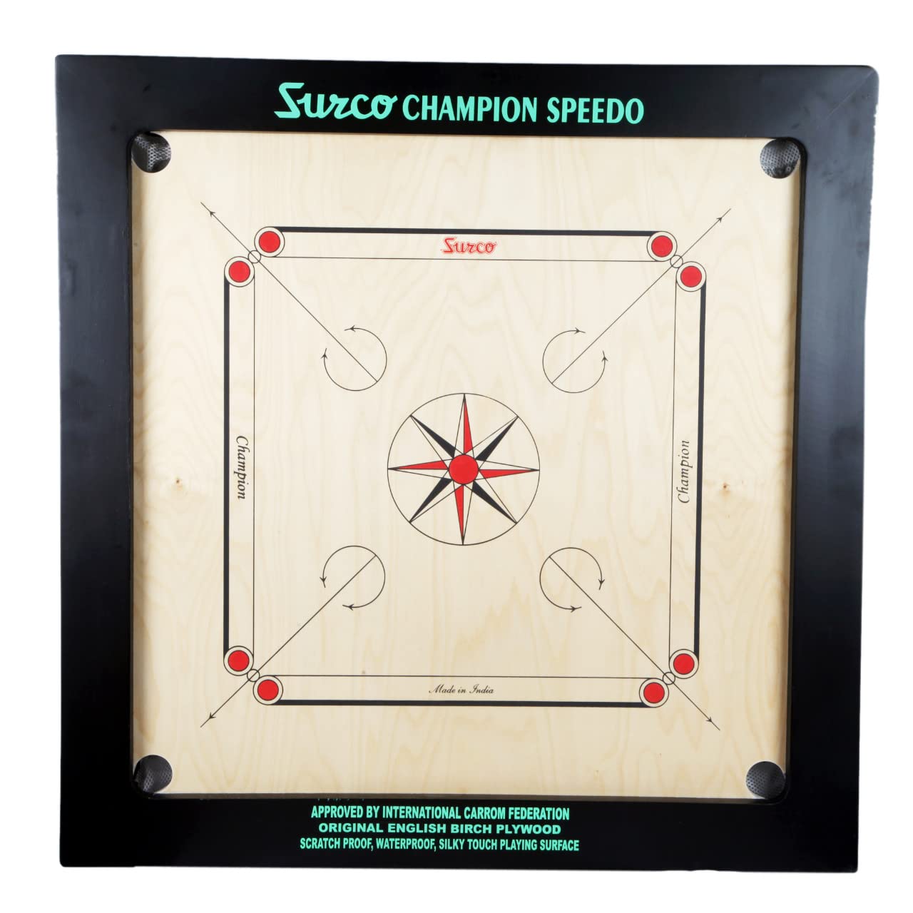Patel Traders Surco Champion Speedo English Birch Ply Carrom Board ...
