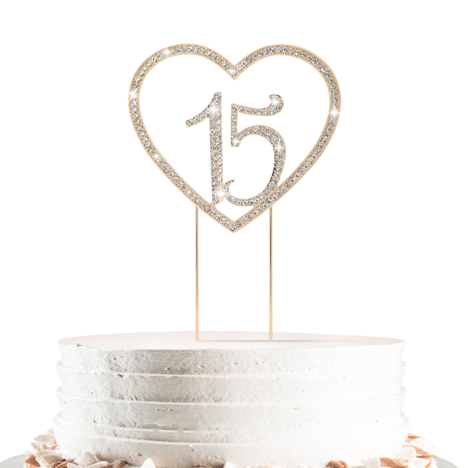 Amazon.com: 15 Cake Topper Number 15 Rhinestone Quinceanera Cake Topper ...