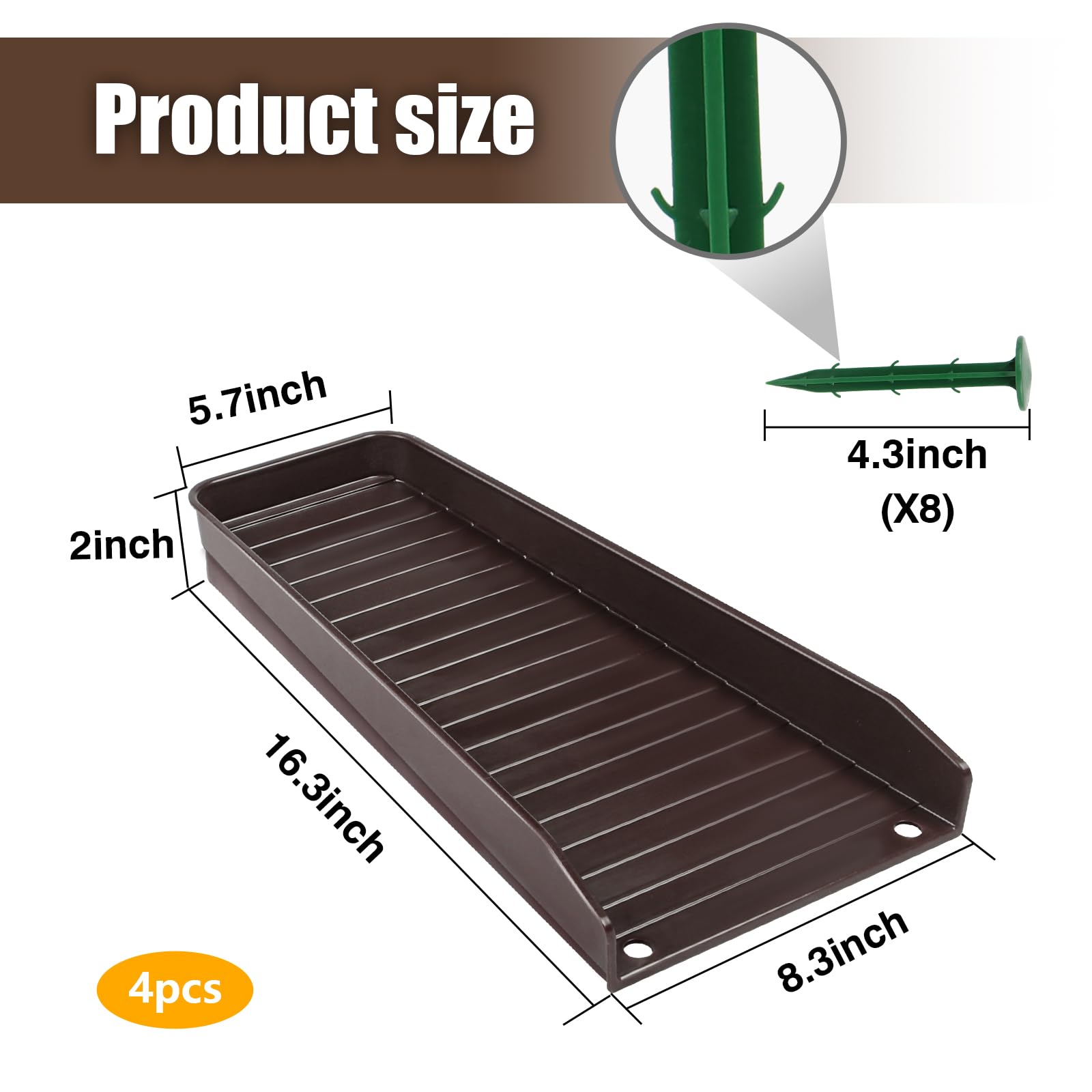 Snapklik.com : Teisaiko Rain-Gutter Downspout Splash Block - Gutter ...