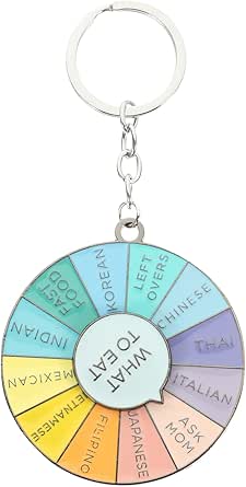 Colorful Roulette Keychain - Fun Decision-Making Tool and Stylish ...