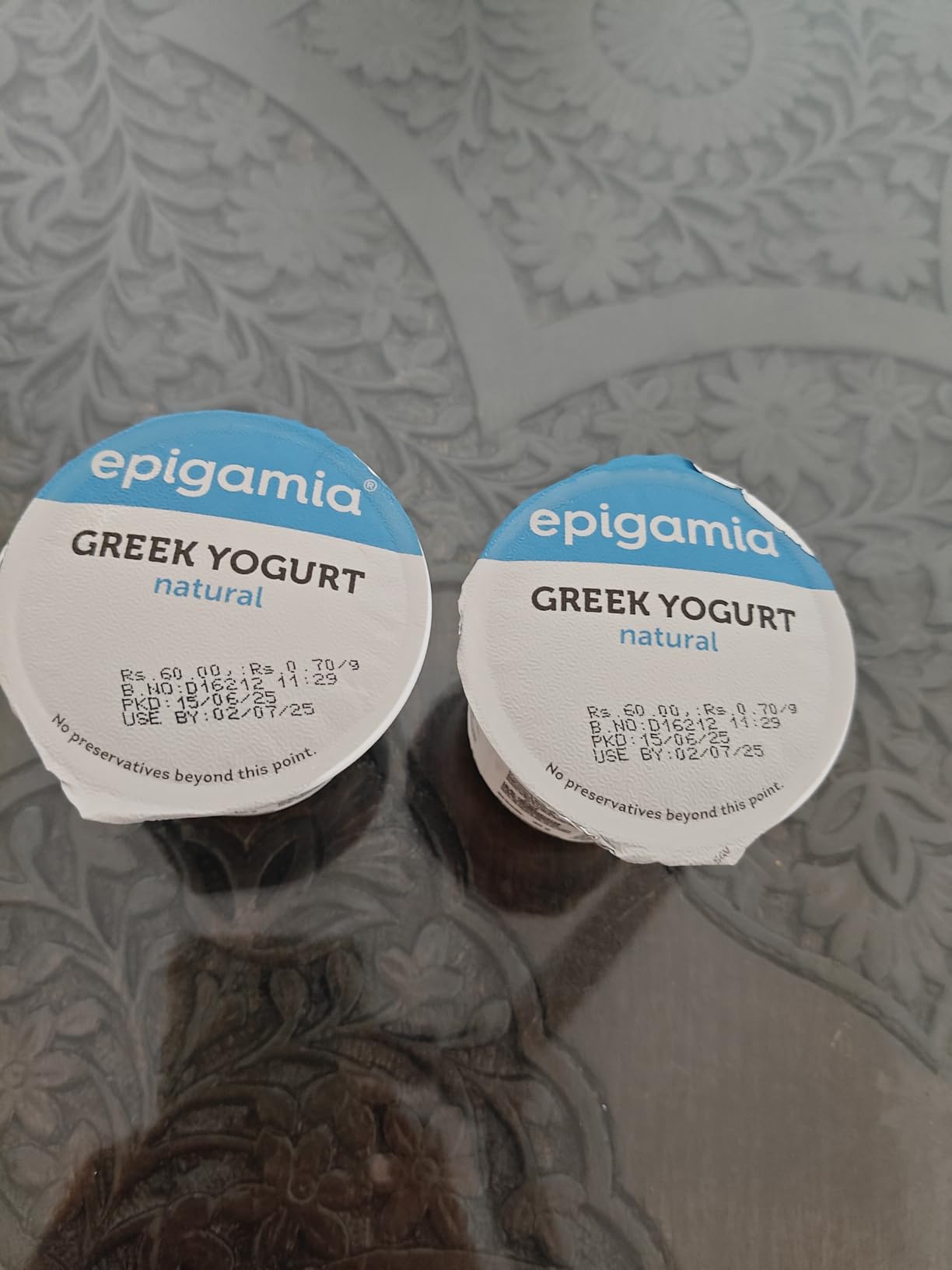 Epigamia Natural Greek Yogurt 85gms (Pack of 4) : Amazon.in: Grocery ...