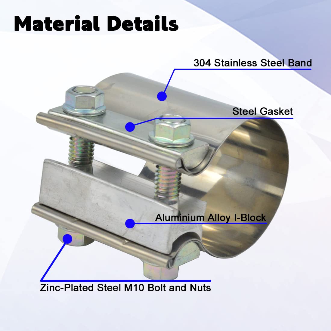 Snapklik.com : Elifecenter 3 Inch Exhaust Lap Joint Butt Clamp