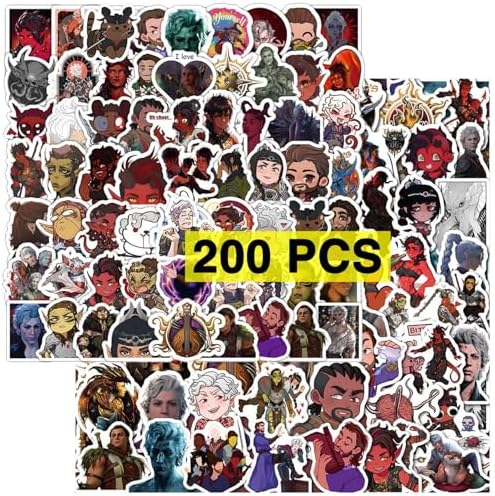 Amazon.com: Babymiu BG3 DND Stickers（200 Pcs）.DND Video Game Vinyl ...