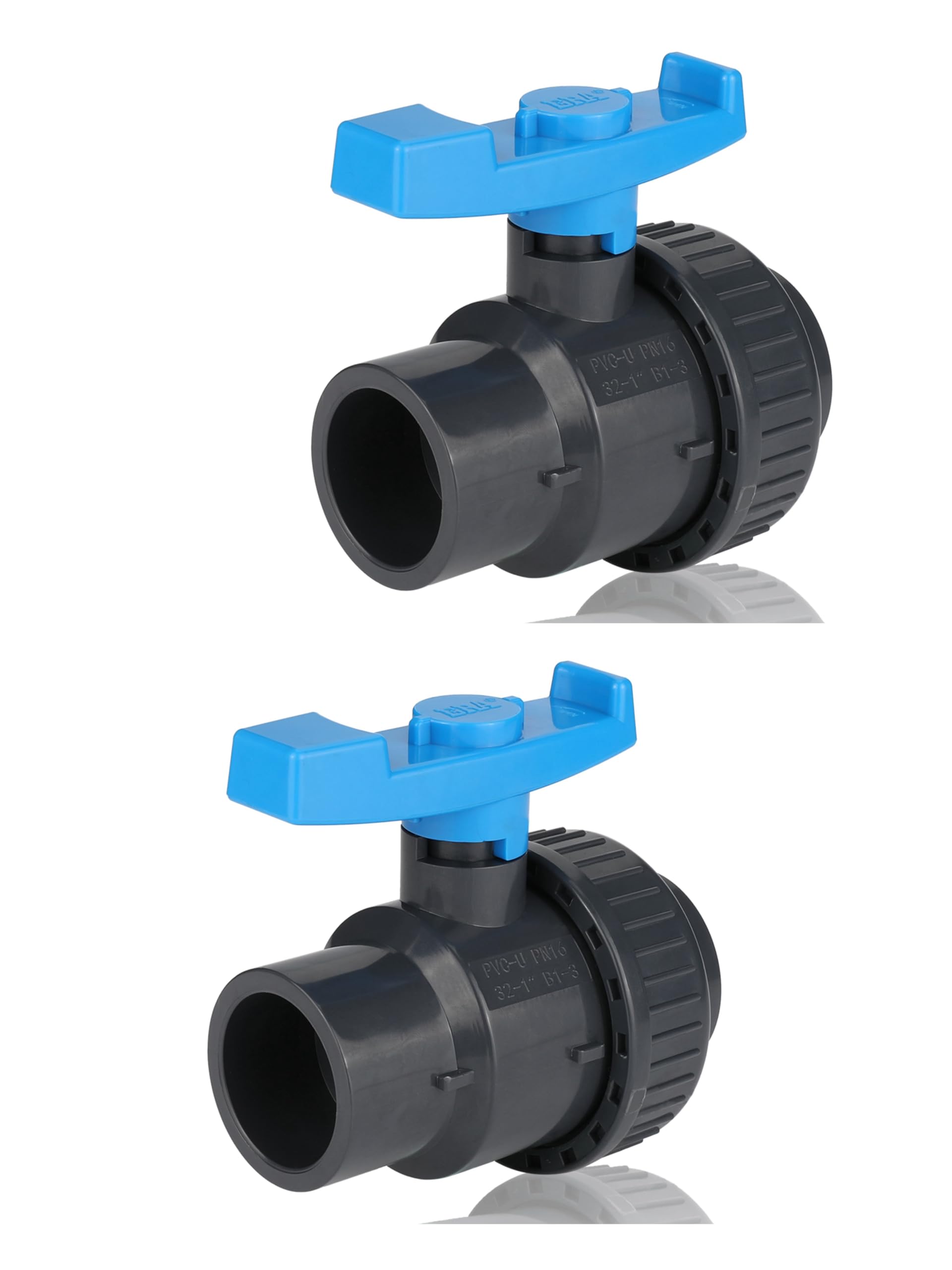 Amazon.com: 2-Pack EFIELD 1-1/2" Sch 80 PVC Single Union Full Port Ball ...