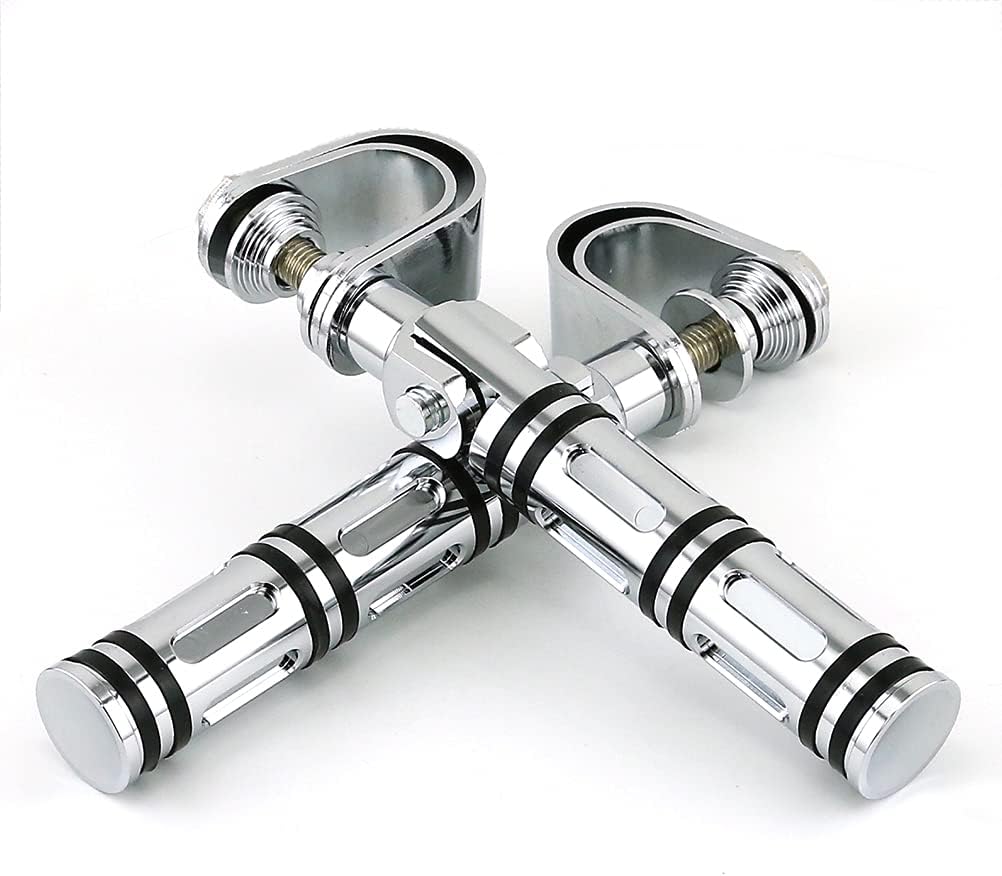 Buy mesome Motorcycle Highway Foot Pegs Rest Black 25-32mm Engine Guard ...