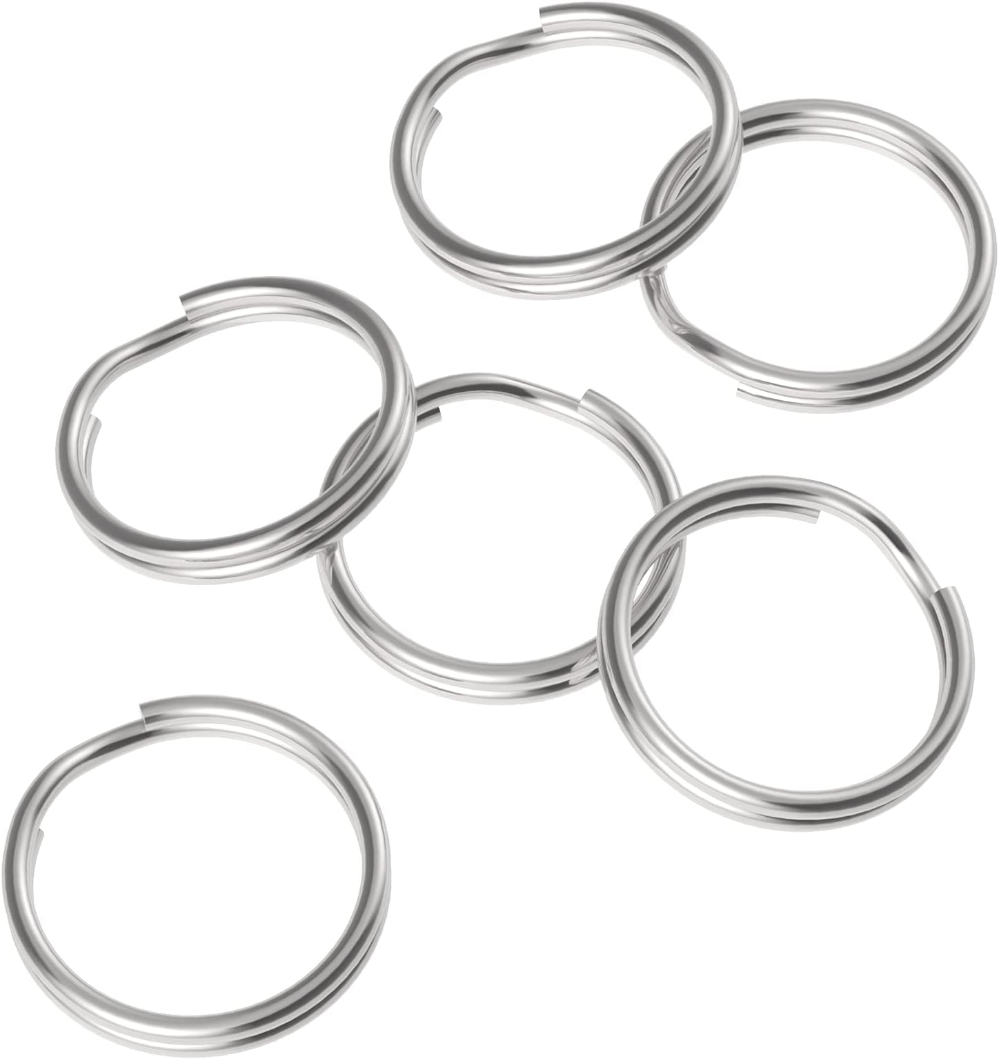 CORTNEY 100 Pack Small Keyring Rings Hoops, 15mm /0.6 Inch Silver Round ...