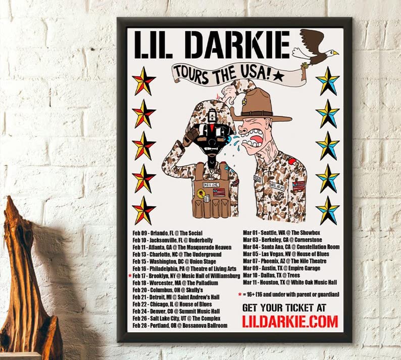 Lil Darkie Tour 2023 Poster, Tour The U.S.A Poster