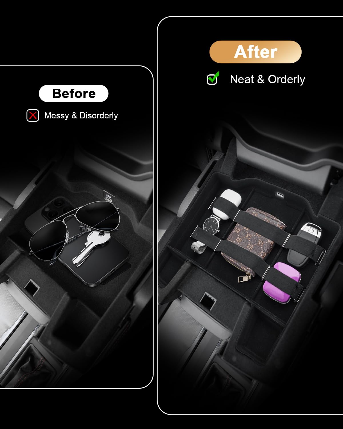 Snapklik.com : ECOZEN 2026 Ram 1500 Center Console Organizer - For 2019 ...