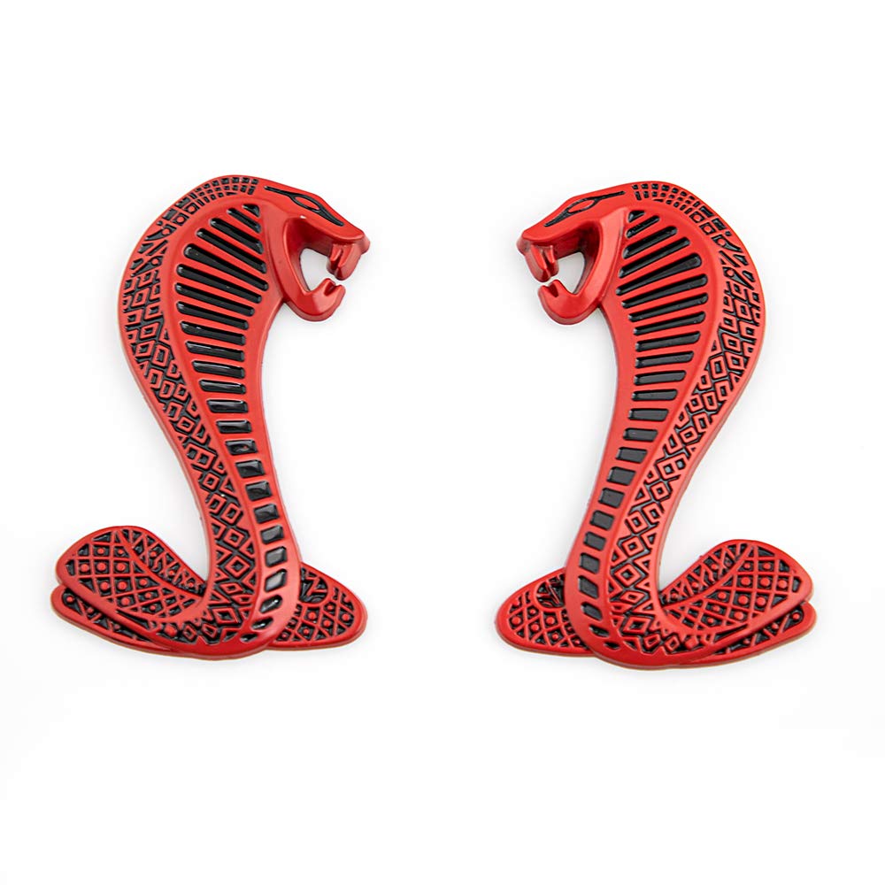 Buy CARRUN 2Pc 3D Cobra Snake Emblem Fender Emblem Fender Sticker ...