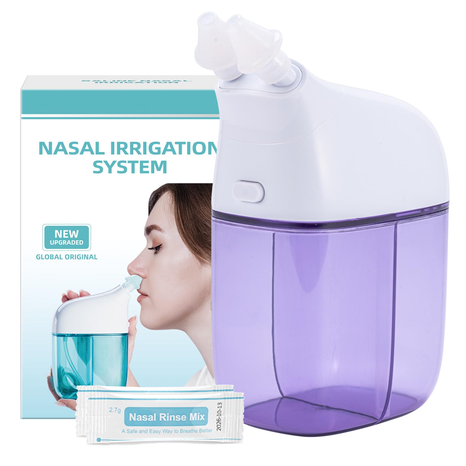 Amazon.com: SEMIOEN Nasal Irrigation System with 30 Saline Packets ...