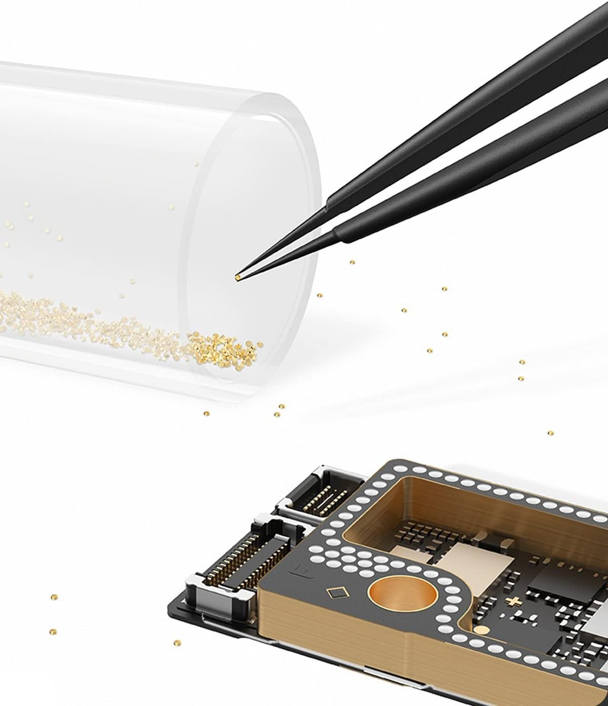 fonefunshop Qianli iAtlas Gold PCB Resolder Pads For microsoldering Board Repair : Amazon.co.uk ...