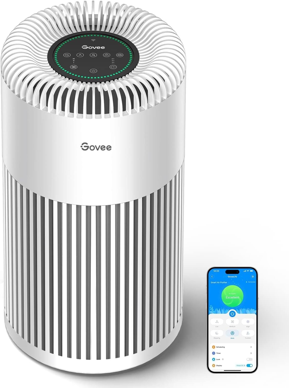 Amazon.com: Govee Life Smart Air Purifiers for Home Large Room, H13 ...