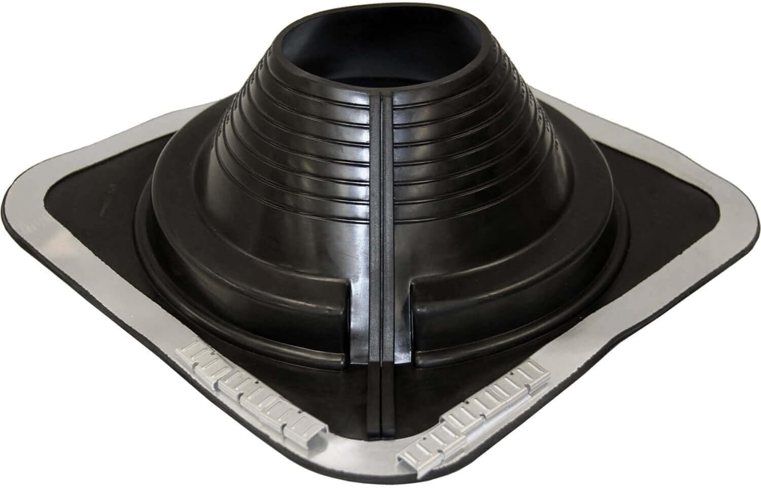 #6 (5" to 9") DEKTITE Square Base Combo Pipe Flashing Boot: Black EPDM Square Base Flexible Pipe ...