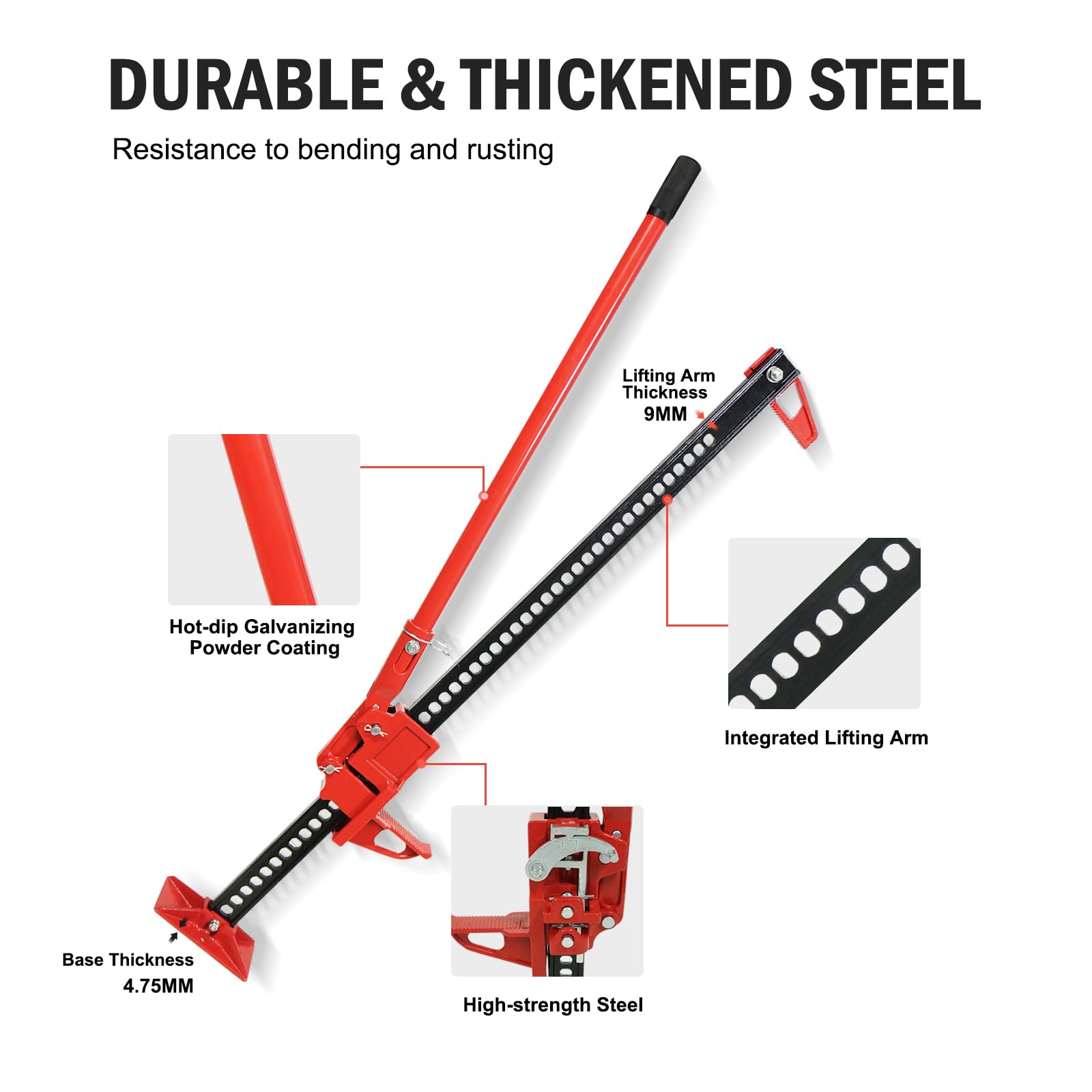 Snapklik.com : 3 T Farm Jack, 48 In Utility Farm Jack, 6600 LBS ...