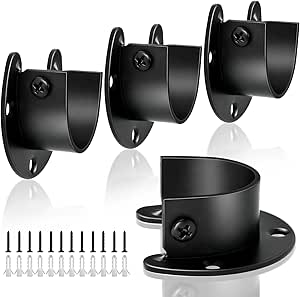 Amazon.com: Closet Rod Bracket, Heavy Duty Closet Rod Support ...