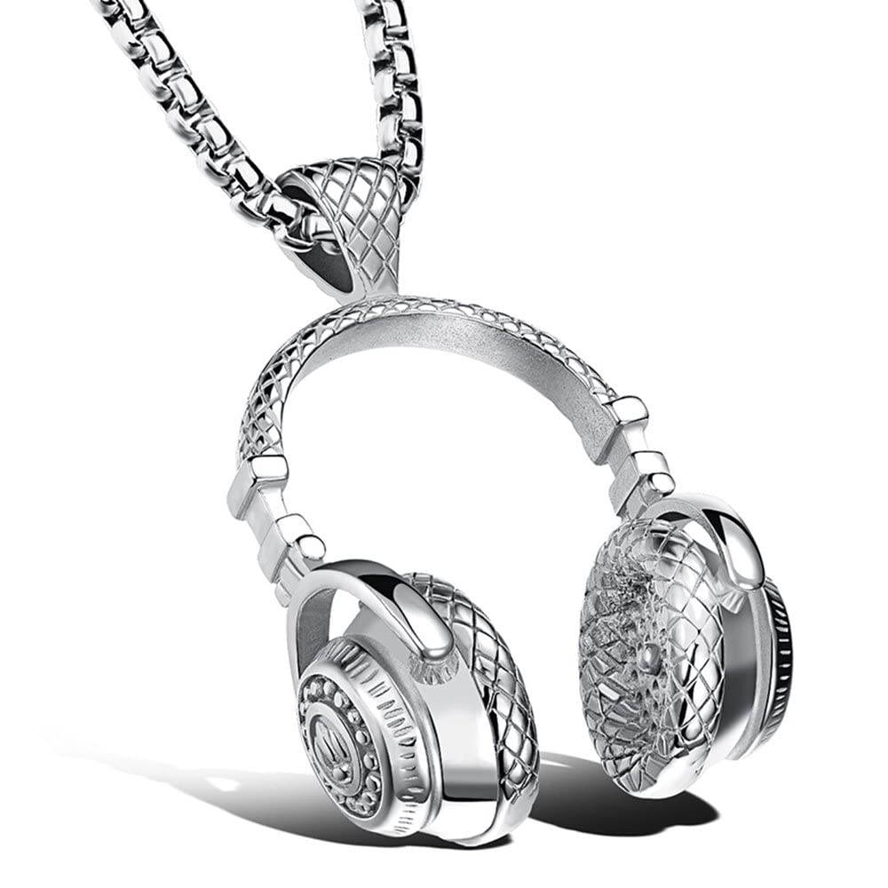 THE MEN THING HEADPHONE SILVER (A) - Alloy Pendant with Stainless Steel ...