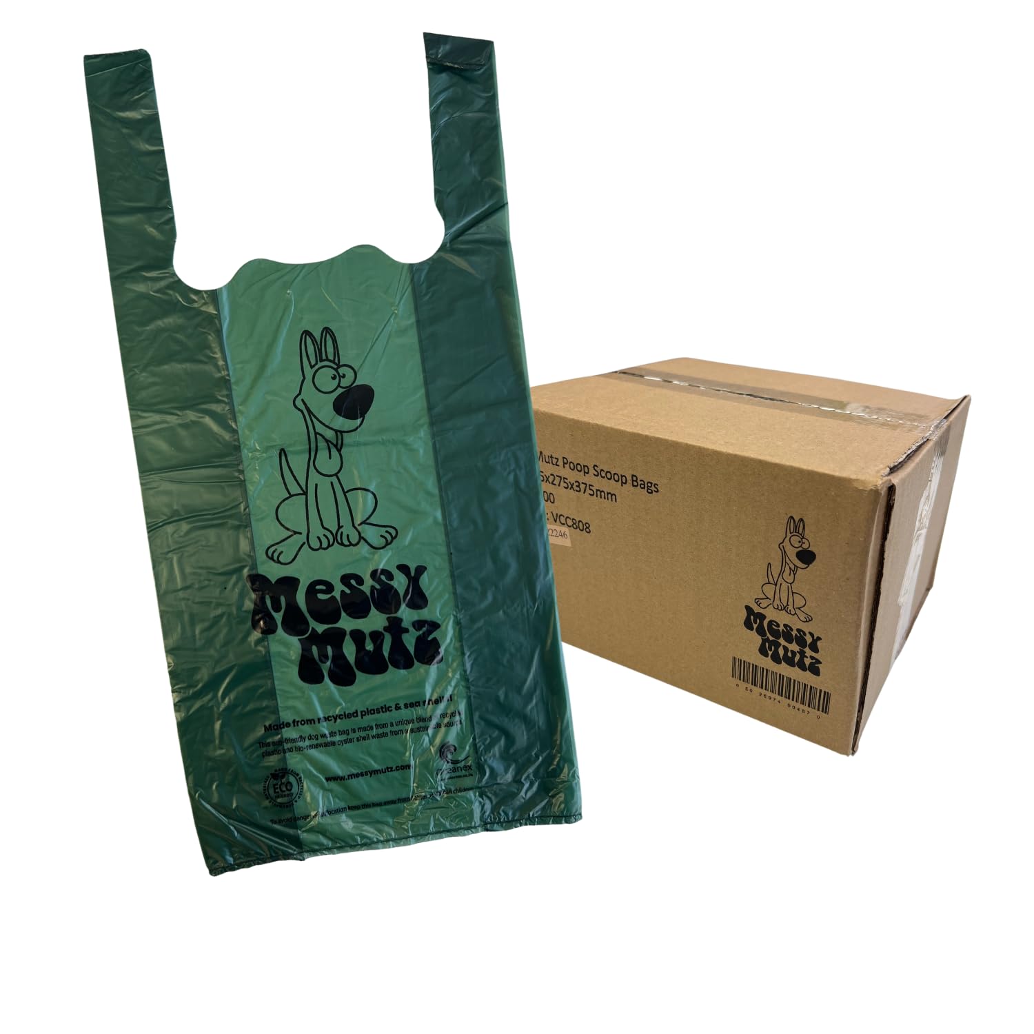 1000 'Simply Green' Large Dog Waste Bags with Tie Handles (Not On A ...