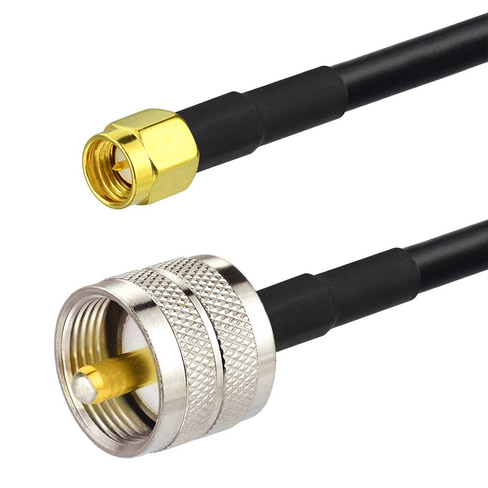Superbat SMA to PL-259 Cable 1m,SMA Male to UHF Male PL259 Low Loss RG58 RF Coaxial Cable ...