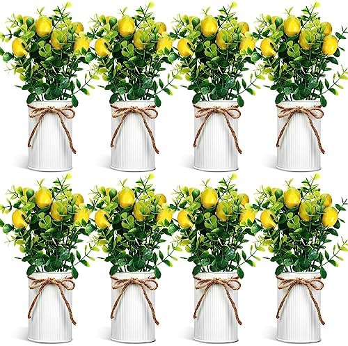 Amazon.com: Nitial 6 Pcs 7.75 Inch Lemon Centerpiece Tiered Tray Decor ...