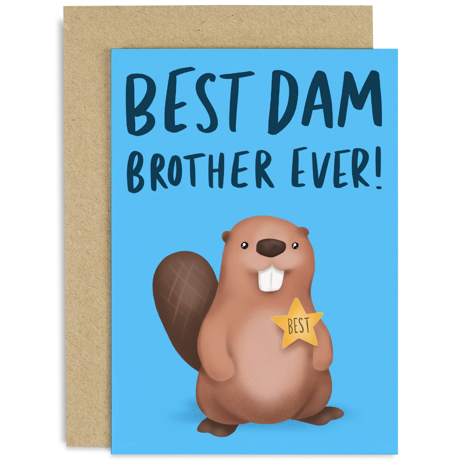 Amazon.com : Old English Co. Best Dam Brother Ever Birthday Greeting ...