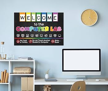 Welcome To The Computer Lab Free Technology Posters