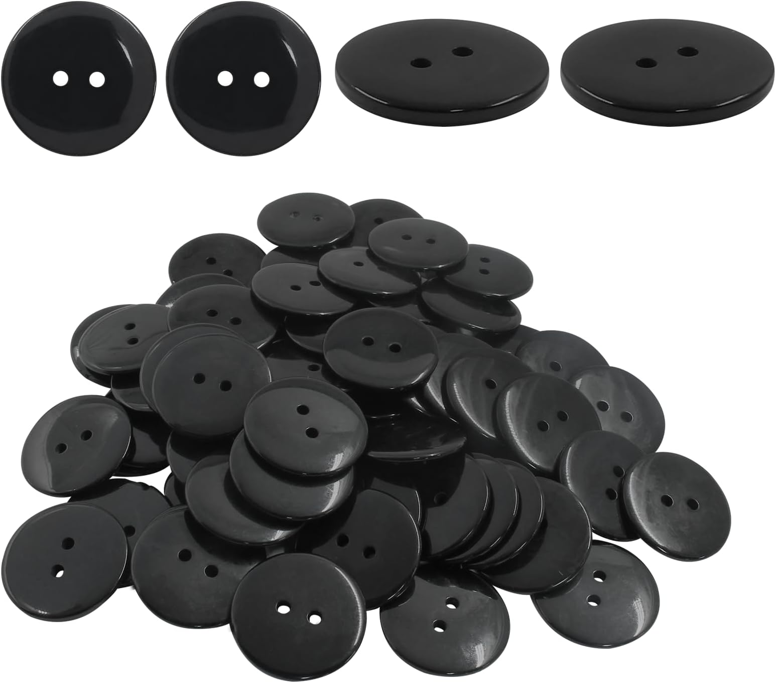 Amazon.com: 12Pcs Black Buttons for Sewing 0.75 inch Buttons for Crafts ...