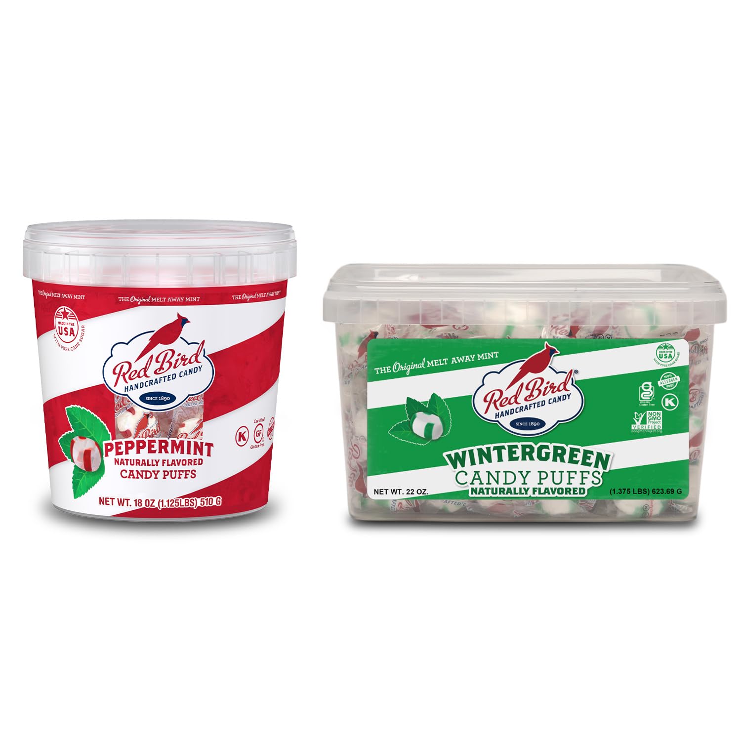 Amazon.com : Red Bird Individually Wrapped Mints Bundle, Peppermint (18 ...